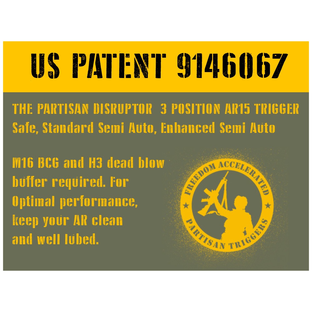 Partisan Disrupter Forced Reset Trigger (FRT) - Inoculum Group